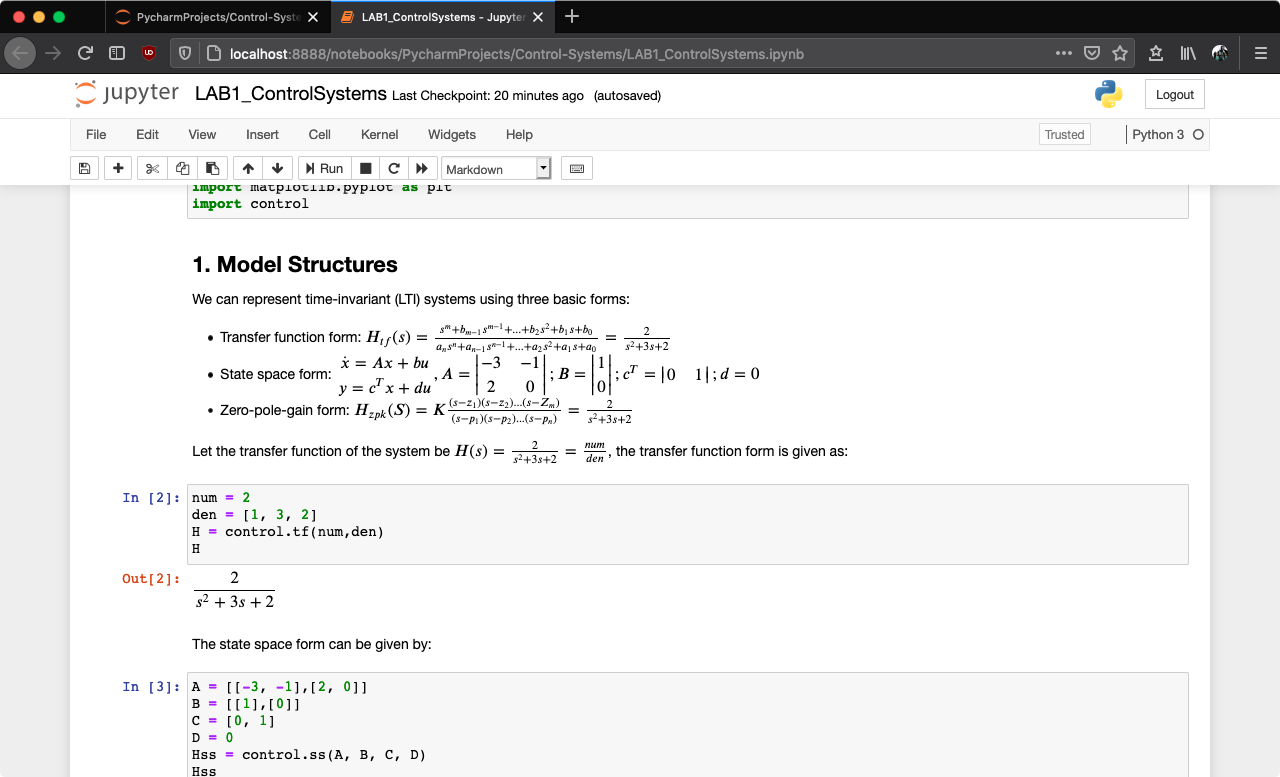 Sistemas de Control – Configuración Python y Jupyter Notebook – palmacas