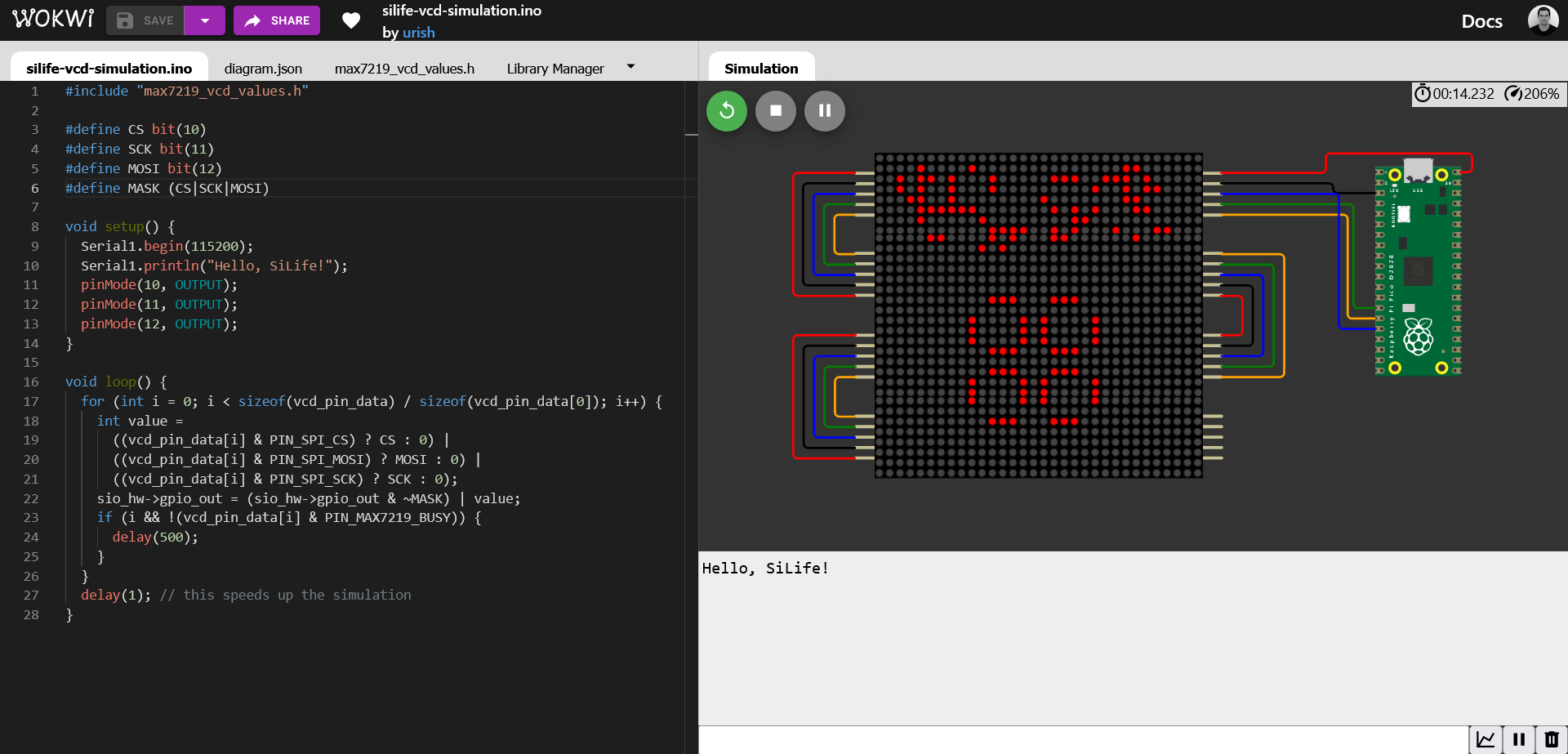 Simulador Wokwi – palmacas